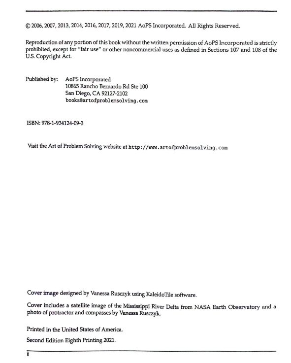 AOPS竞赛黑皮书全套23本PDF清晰版——Introduction to Geometry几何学导论答案 - AMC8数学竞赛官网